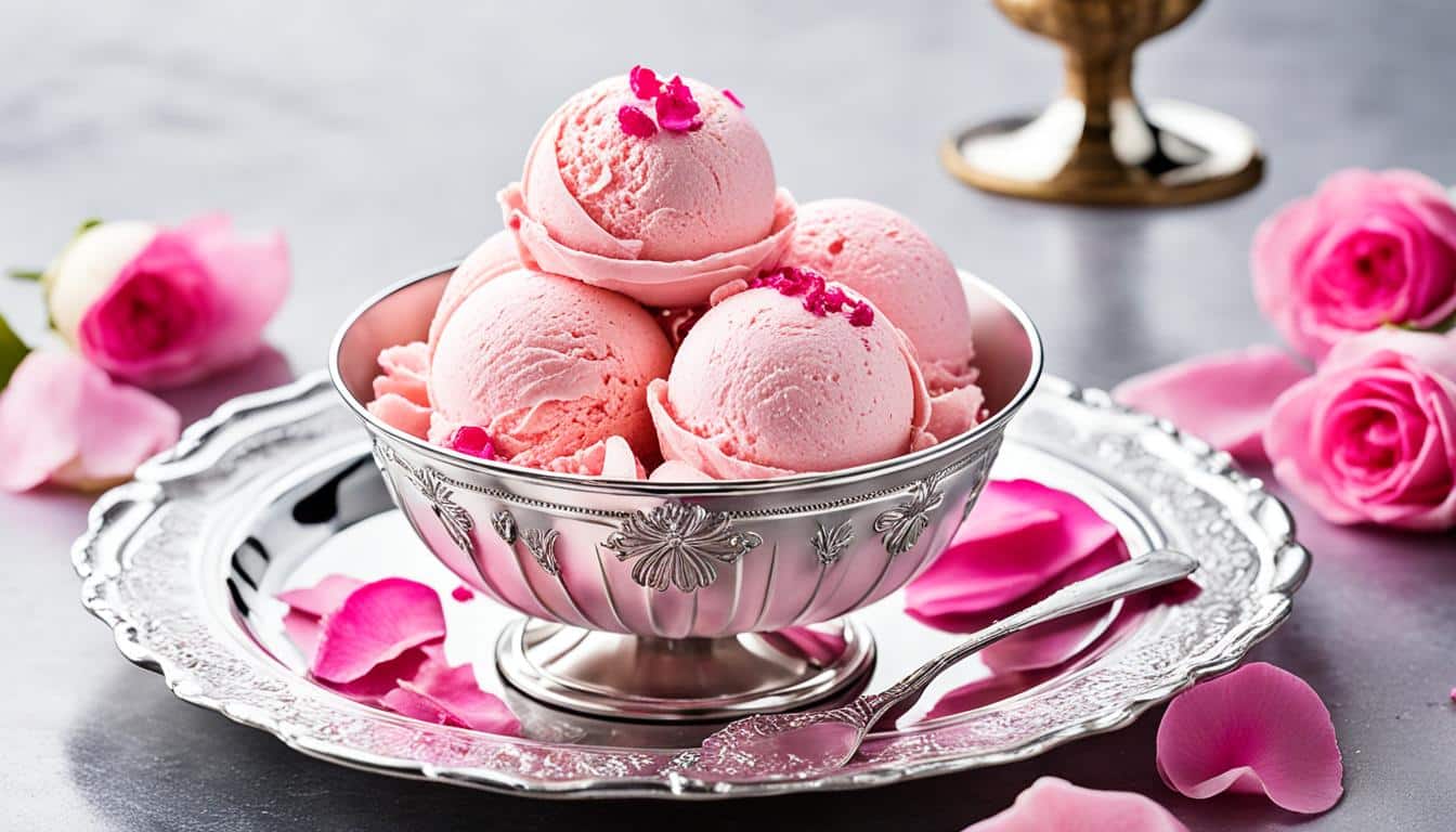 Persian Rose Water Ice Cream: Exotic Delight